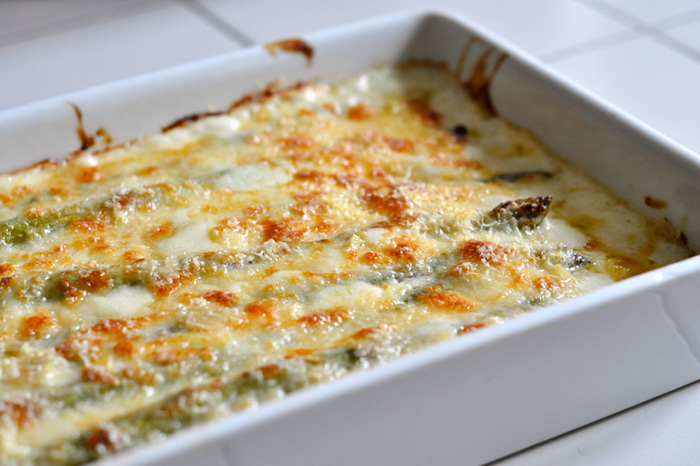 Recette - Asperges Vertes en Gratin - Menu By Menu